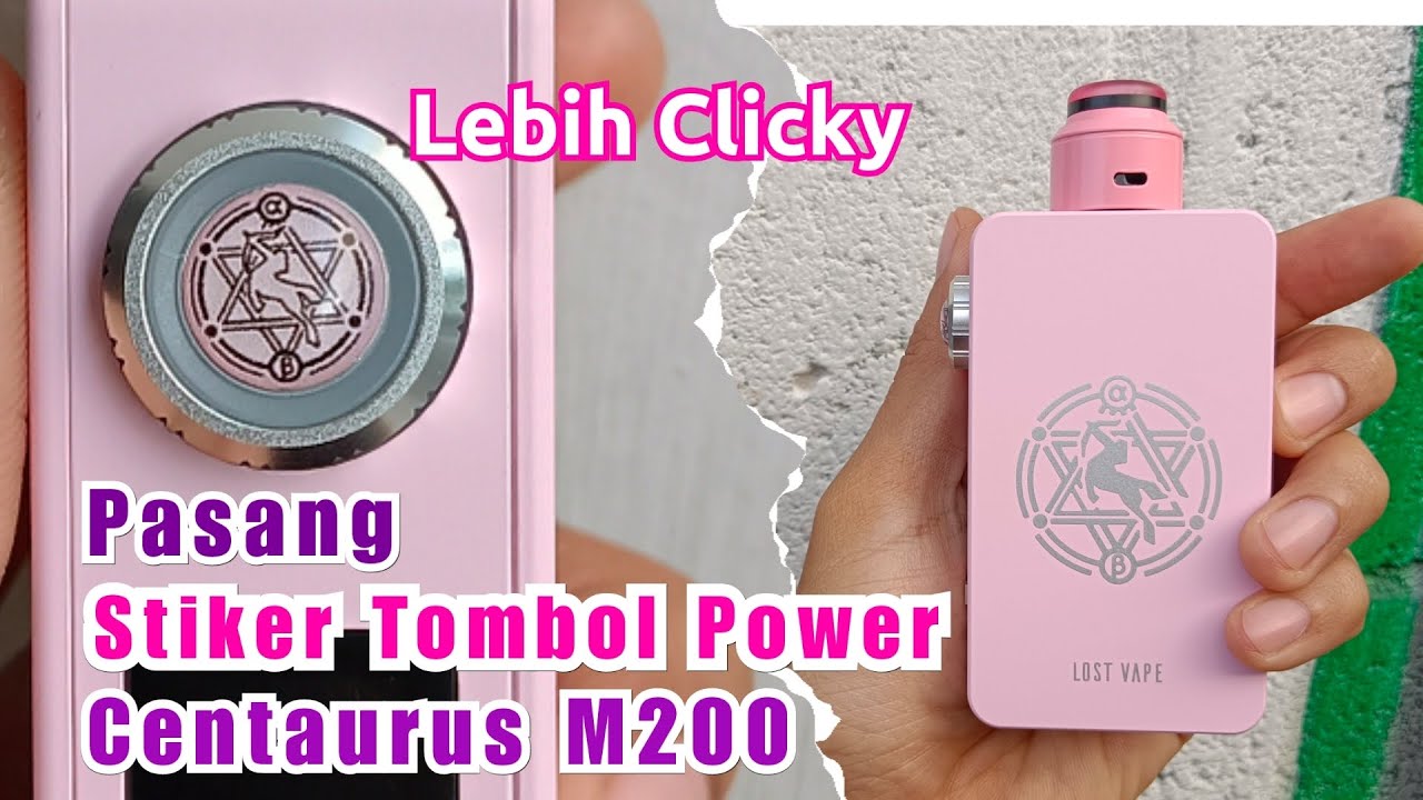 Pasang Stiker di Tombol Power Centaurus M200 Baby Pink - YouTube
