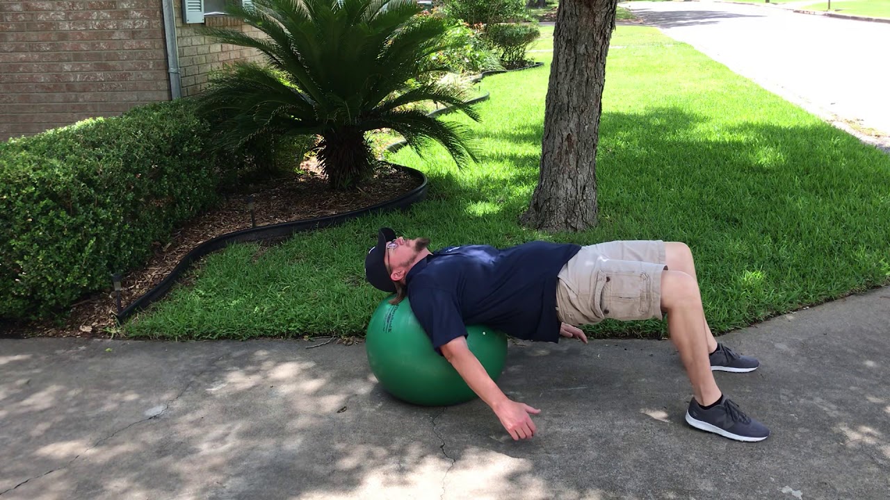 Therapy Ball Lumbar Static - YouTube