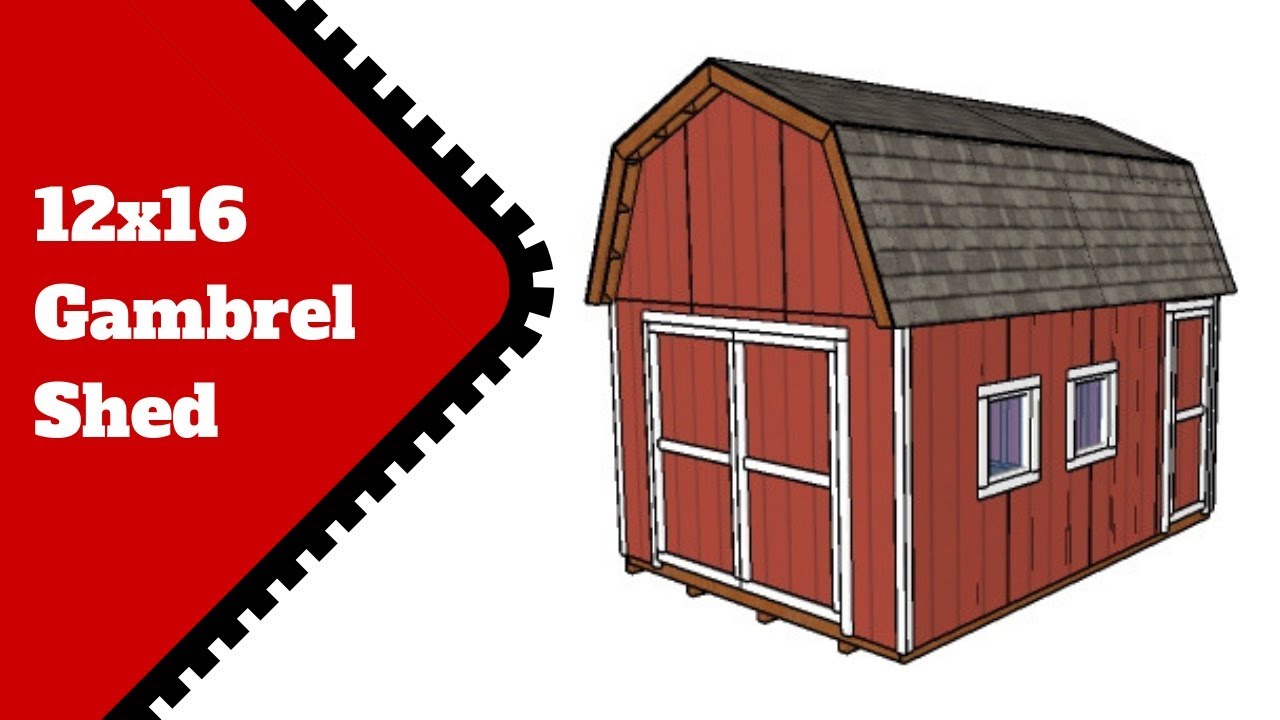 12x16 Gambrel Shed Plans YouTube