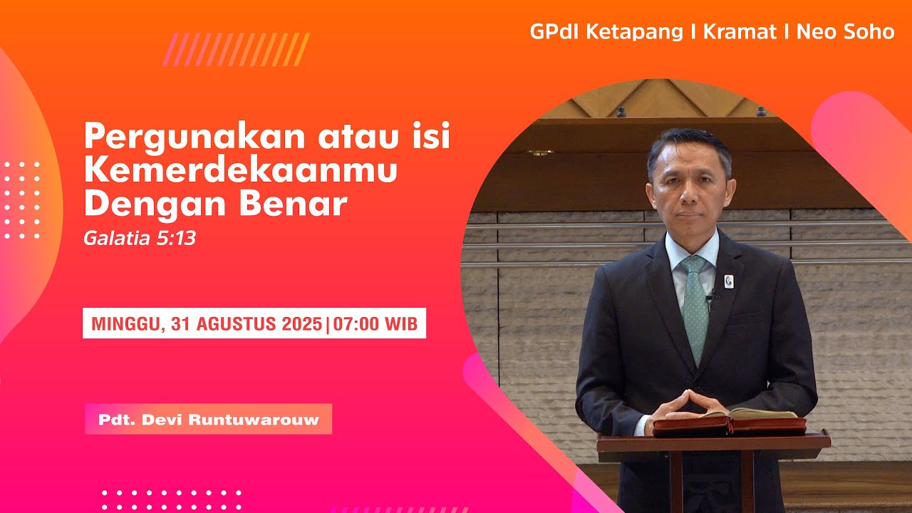 Ibadah Online Gereja Pantekosta di Indonesia - 31 Agustus 2025 || GPdI ...