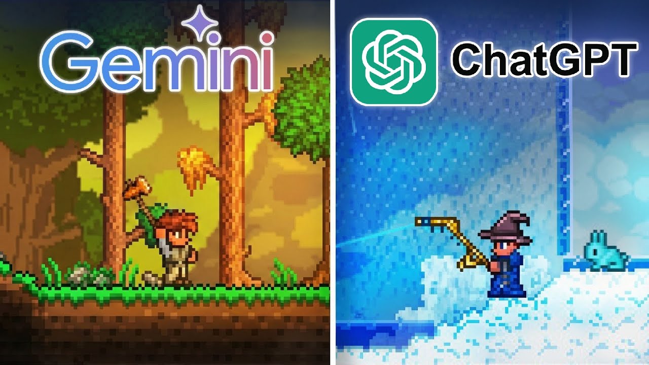 ChatGPT vs Gemini Criando TERRARIA do ZERO! (Como GAME DESIGNERS) - YouTube