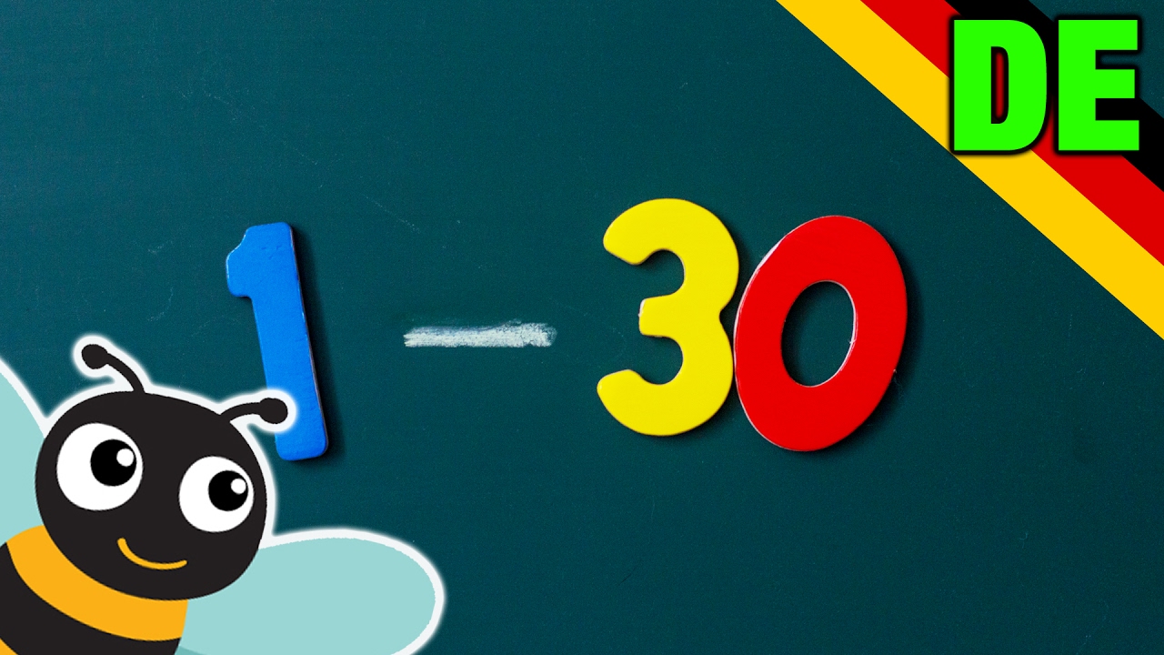 Learning Numbers 1 to 30 in German Kindergarten Kids and Preschoolers ...