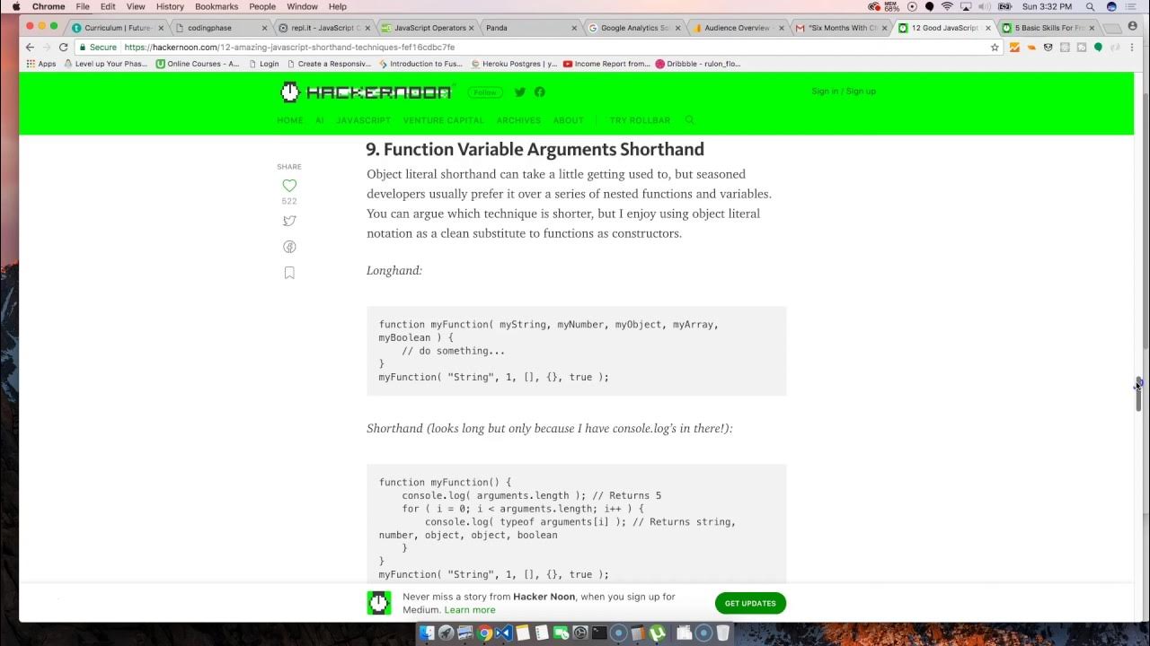 12 Good Javascript Shorthand (1 Line) Techniques | #CodingPhase - YouTube