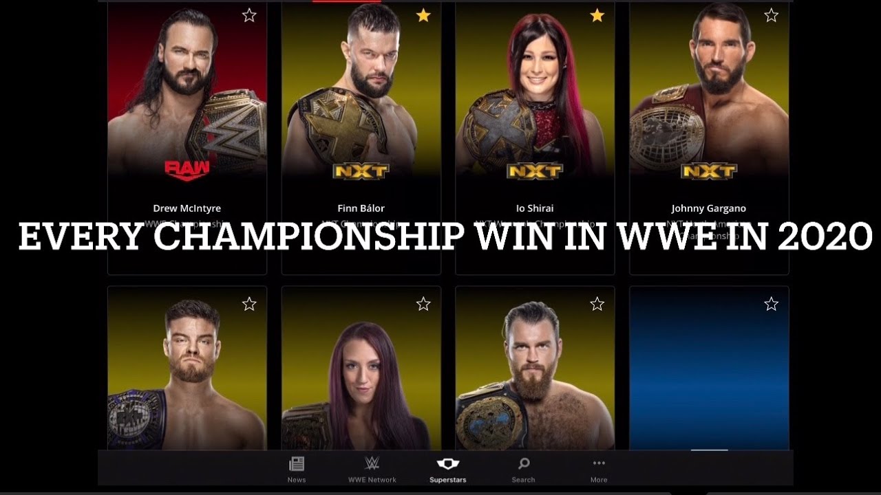 EVERY CHAMPIONSHIP WIN IN WWE IN 2020 - YouTube