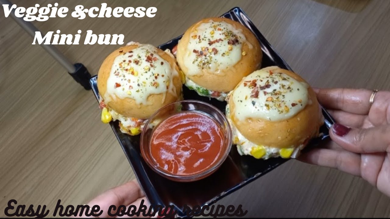 Veggie, Cheese,Tasty,Mini Burger/Breakfast, Tiffin and Party Recipe for ...