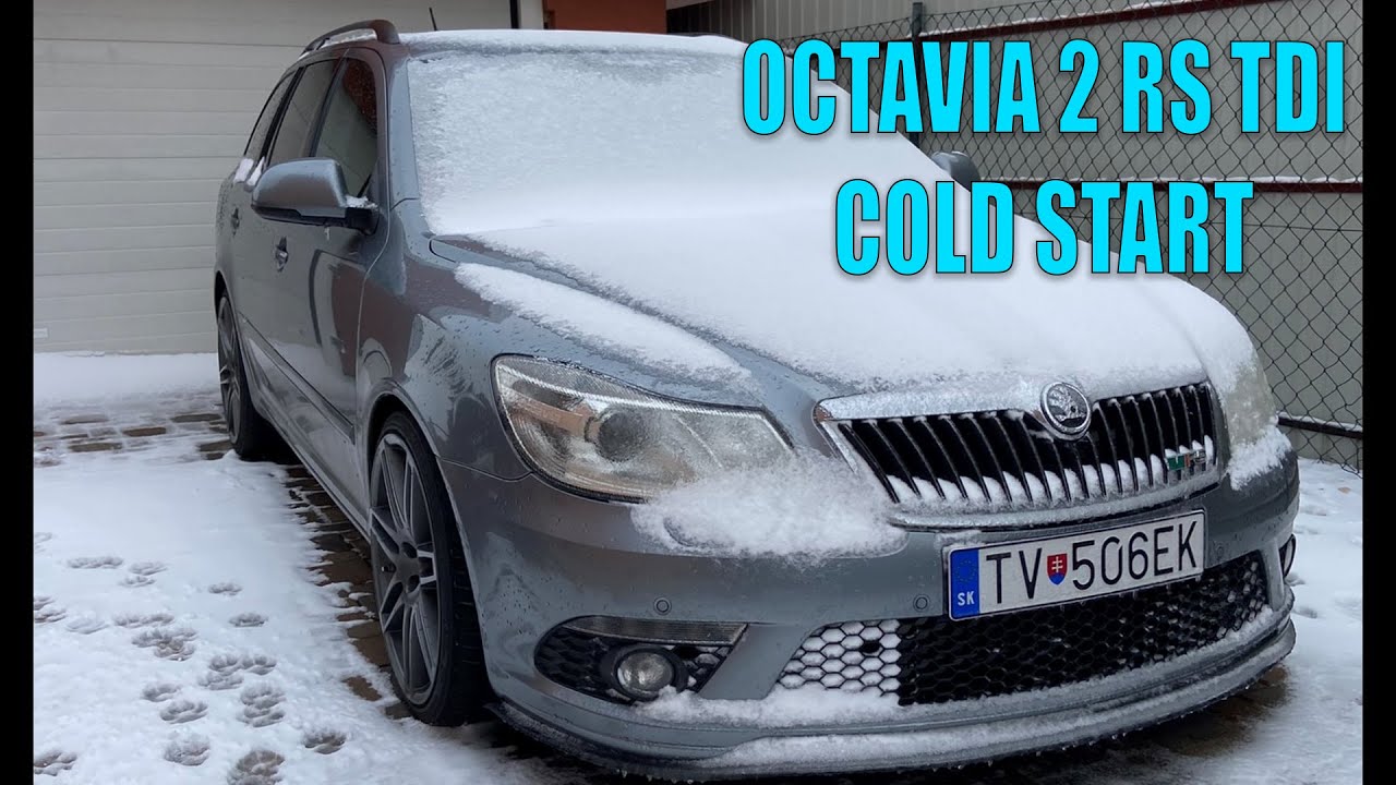 OCTAVIA MK2 RS 2.0TDI COLD START AFTER WEEK - YouTube