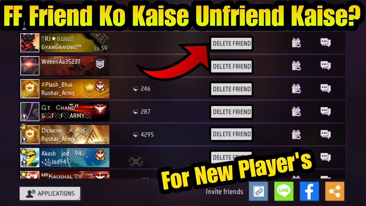 FF Friend Ko Unfriend Kaise Karte Hain | FF Friend Ko Kaise Delete Kare ...