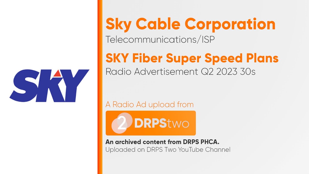 SKY Fiber Speed Boost Promo Radio Ad Q2 2023 30s - YouTube