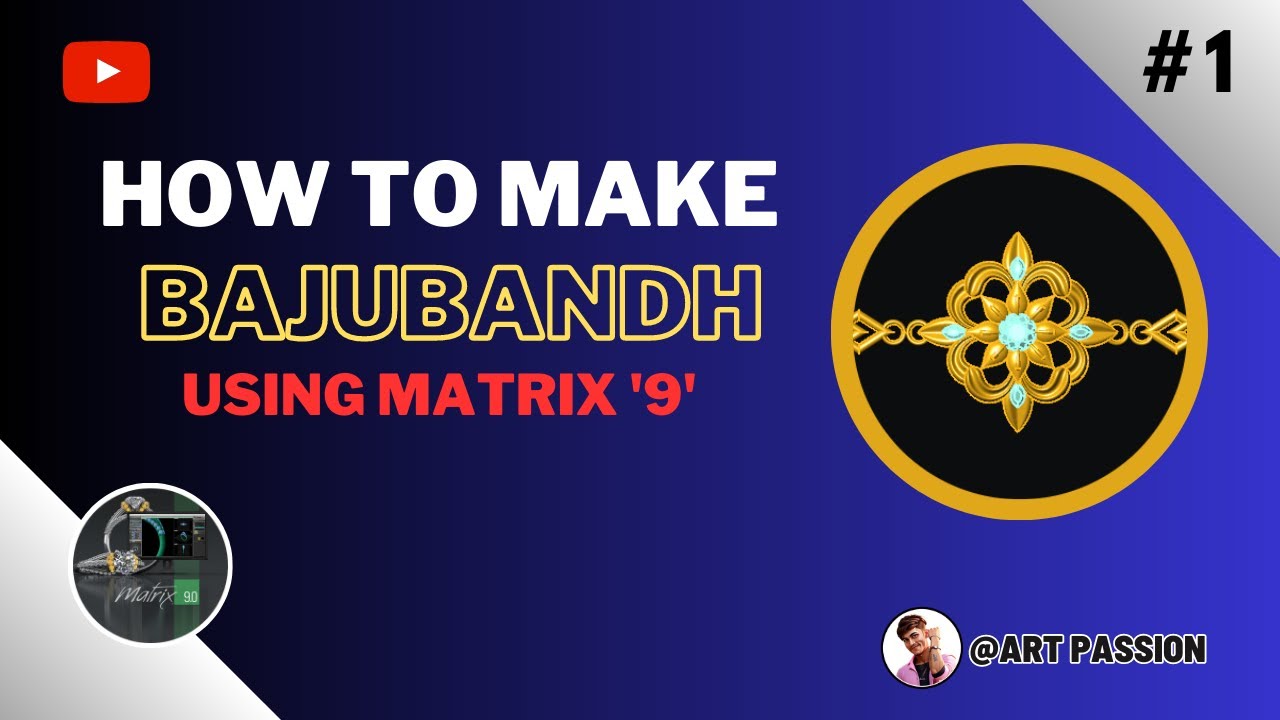 HOW TO MAKE HAND BAJU FOR ( 3D MURTI ) IN MATRIX 9 - YouTube