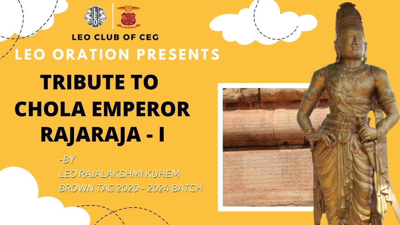 A tribute to the great Chola Emperor Rajaraja I by Leo Rajalakshmi ...