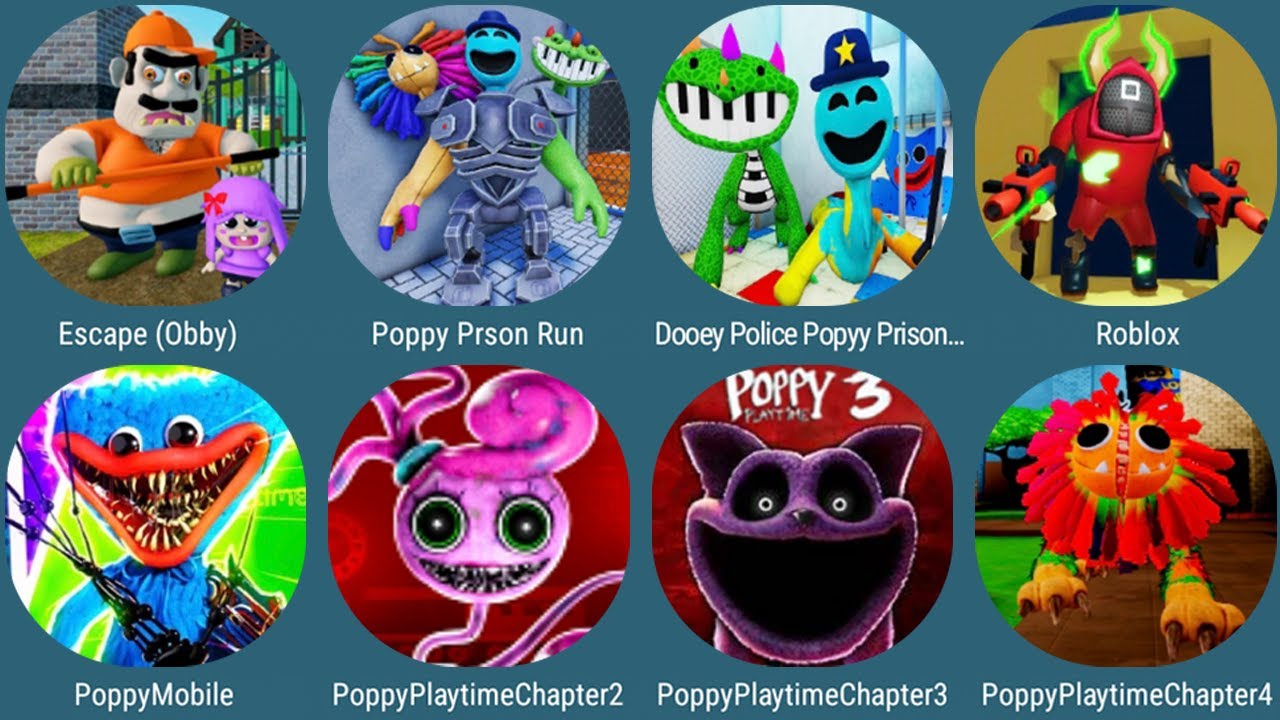 Roblox,Escape (Obby),Dooey Police Poppy Prison Run,Poppy Prson Run ...