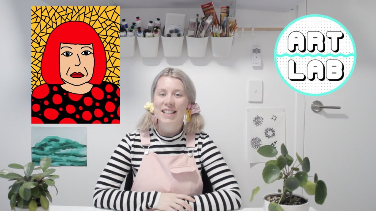 How to draw Yayoi Kusama - step by step - EASY TUTORIAL - YouTube