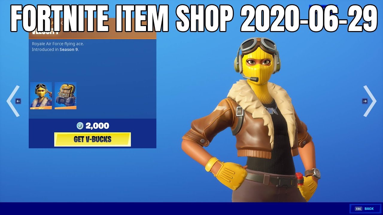Velocity skin is back - Fortnite Item Shop (2020-06-29) - YouTube