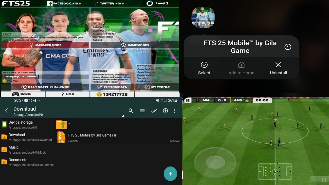 FTS 25 Mobile™ APK OBB DATA Latest Transfer & Kits updated - FIFPro New ...