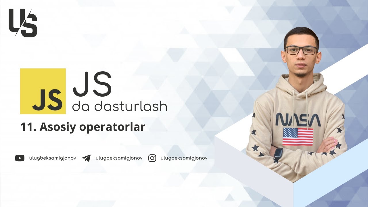 Javascript | 11. Asosiy operatorlar - YouTube