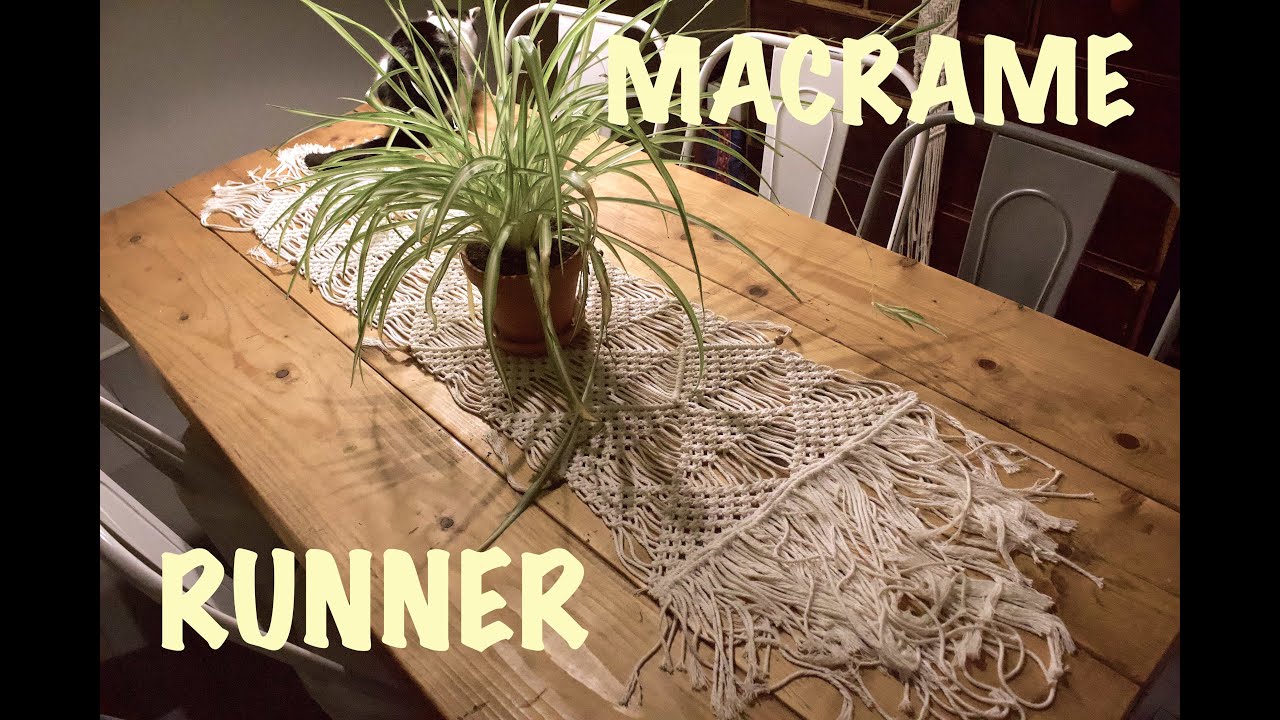 Macrame Tutorial | DIY Minimalist Table Runner 160cm - YouTube
