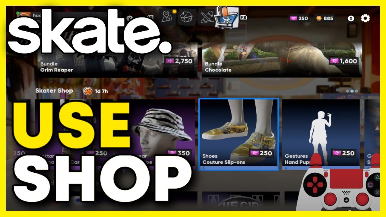 Skate 4: How to Use the Shop and Buy Items - YouTube