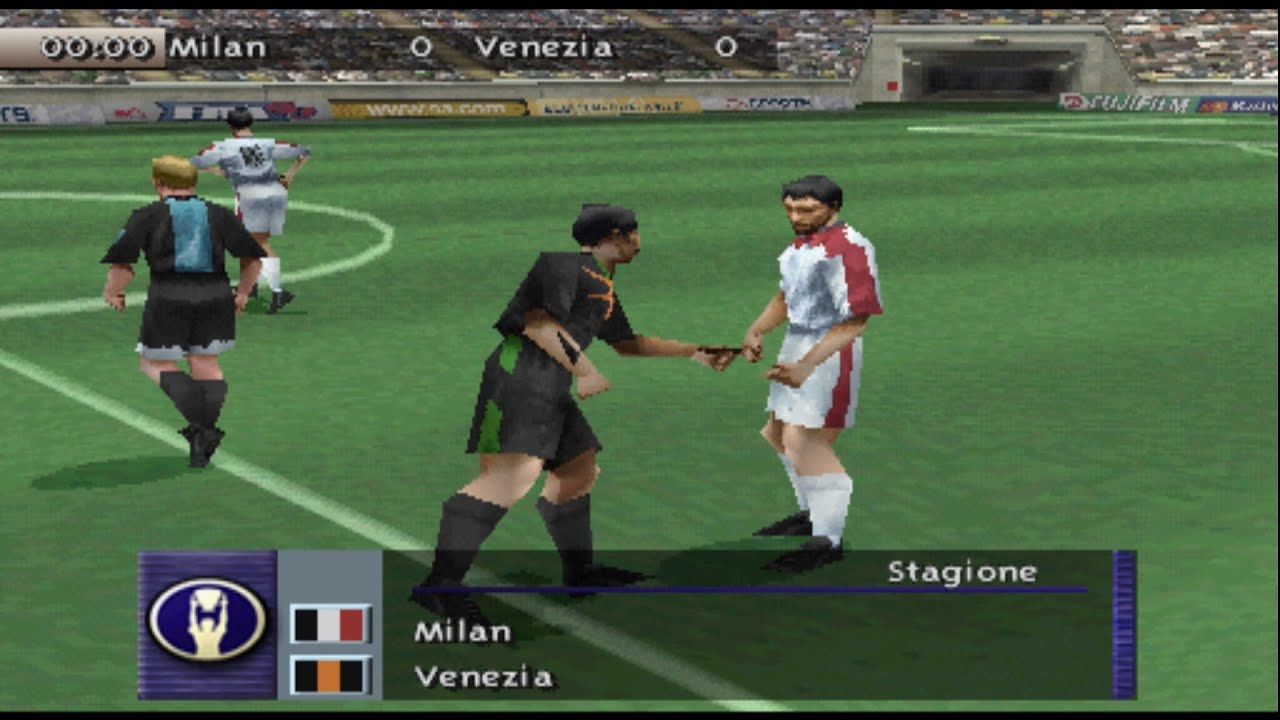 FIFA 99 | AC Milan vs Venezia - Weah - Bierhoff - Ganz - Serie A 1998/ ...