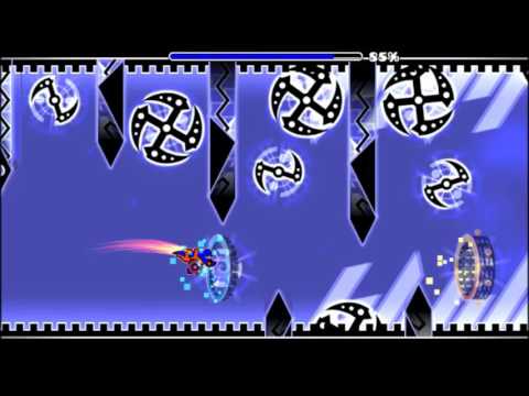 Geometry Dash - BLUE IMPACT (insane demon) (my first!) - YouTube