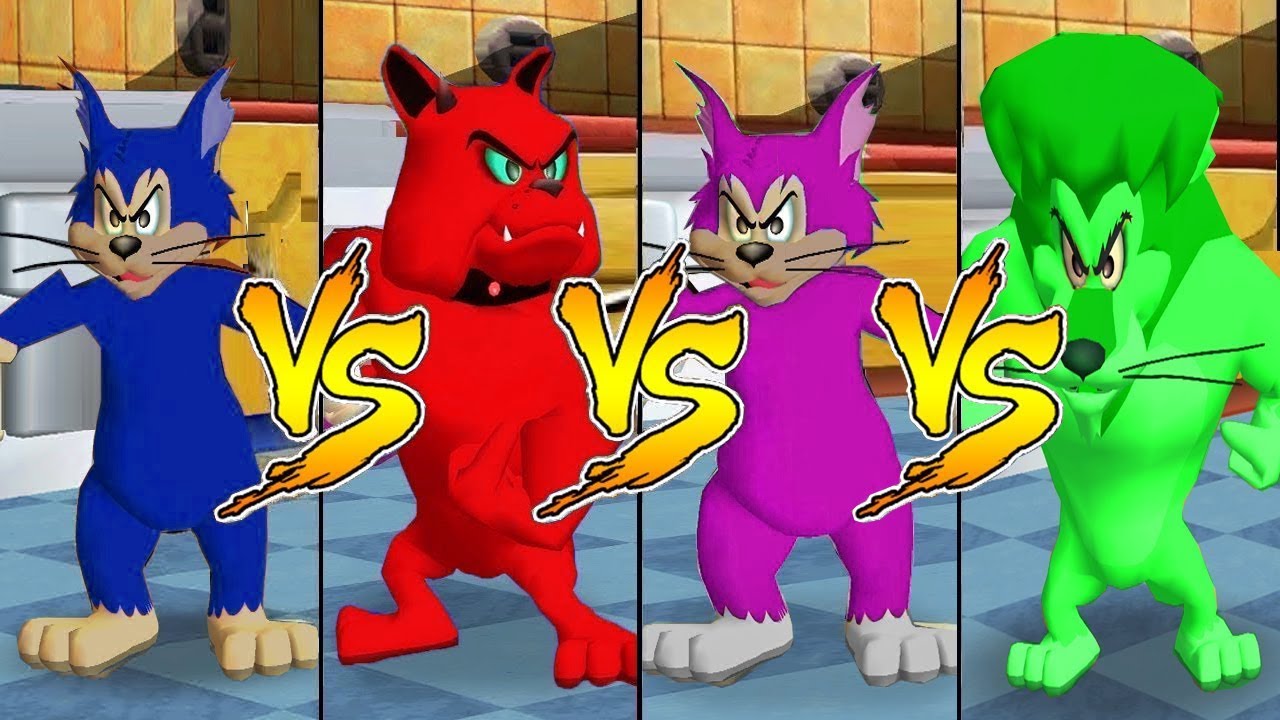 Tom and Jerry in War of the Whiskers Lion Vs Butch Vs Spike Vs Butch ...