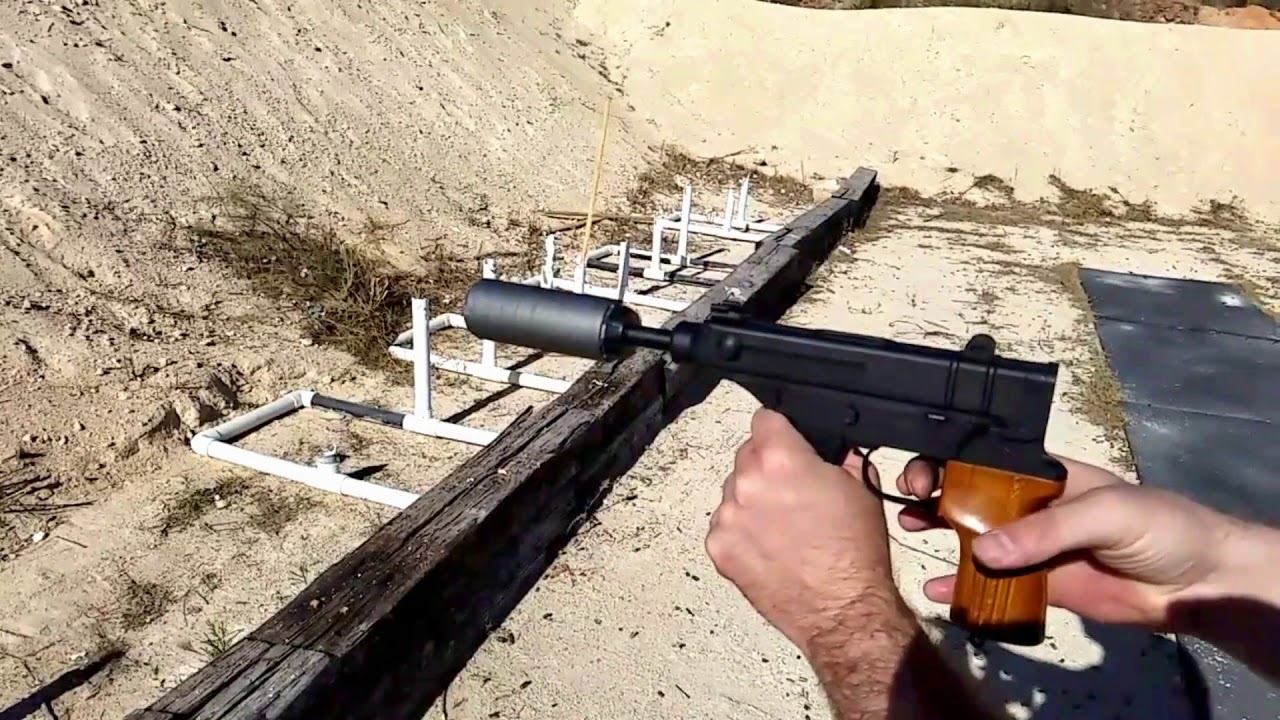 Suppressed Skorpion Bump Fire | Sa vz. 61 Bump Firing - YouTube