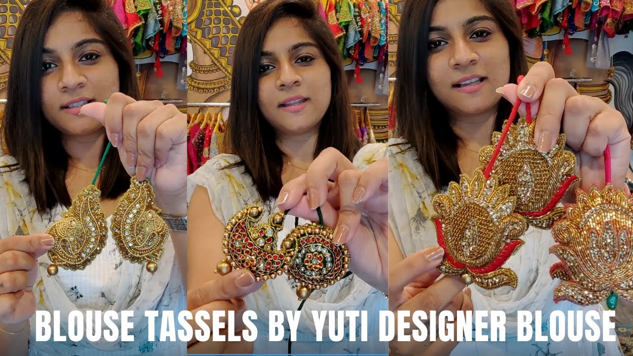 Different Tassel Designs by Yuti Designer Blouse. All Hand Embroidered ...