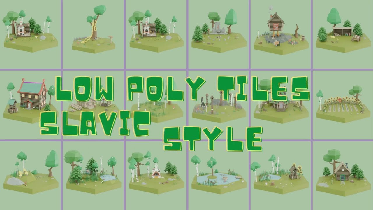 Low Poly Tiles Slavic Style Set - YouTube