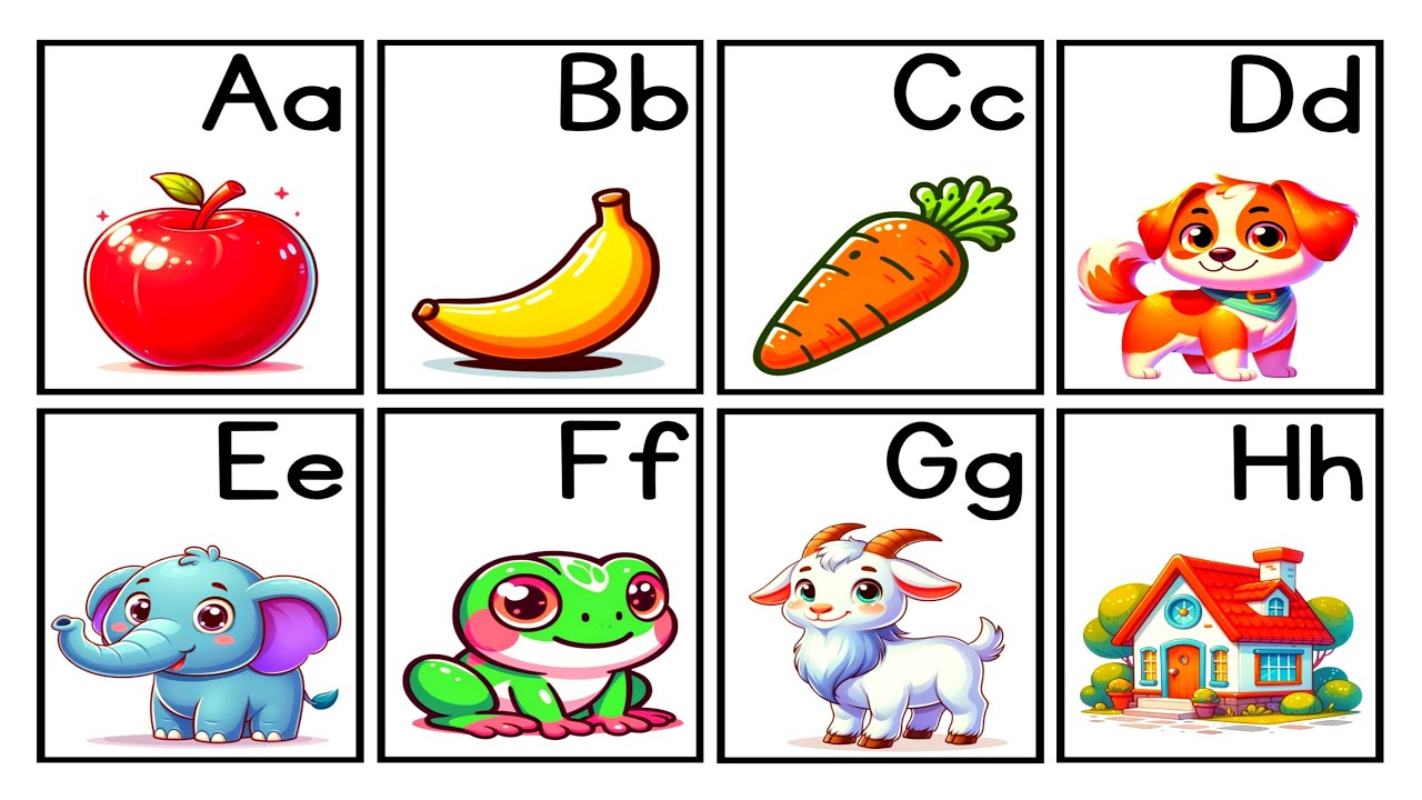 English Alphabet Easy ABCD Kids Studying Learning || ABC English Rhyme ...