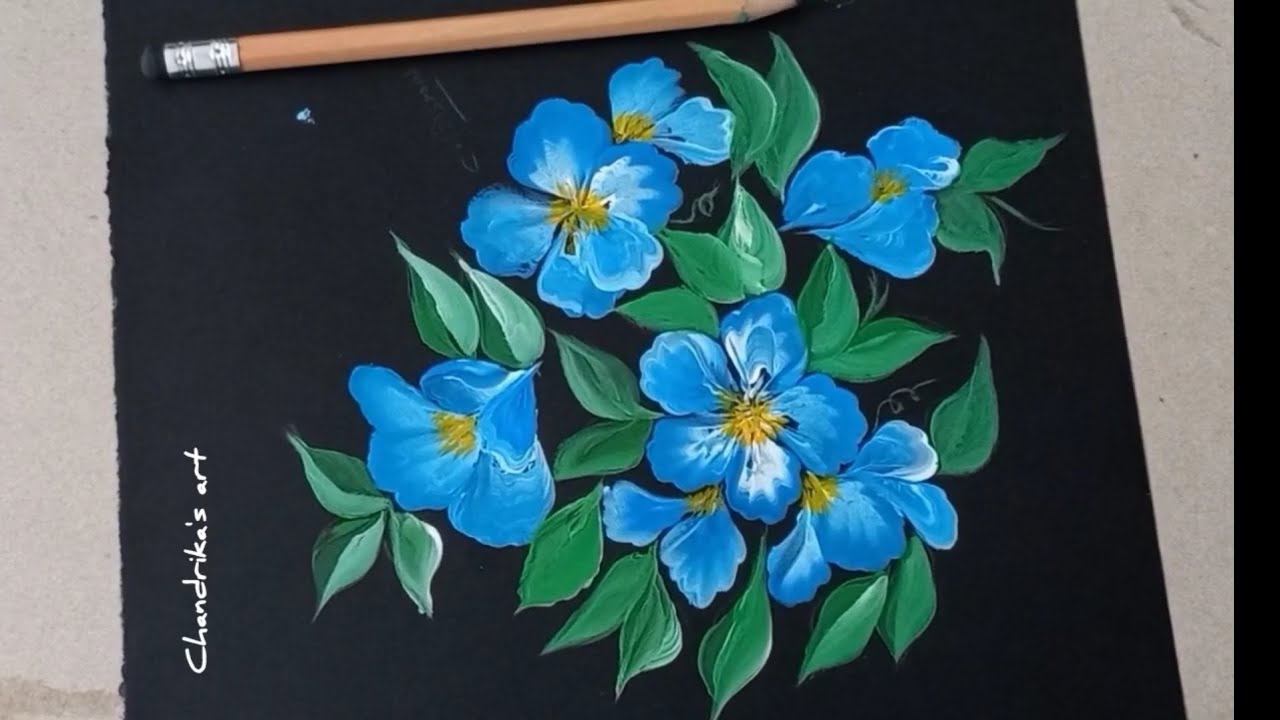 ||abstract flower painting tutorial for beginners || acrylic flower ...