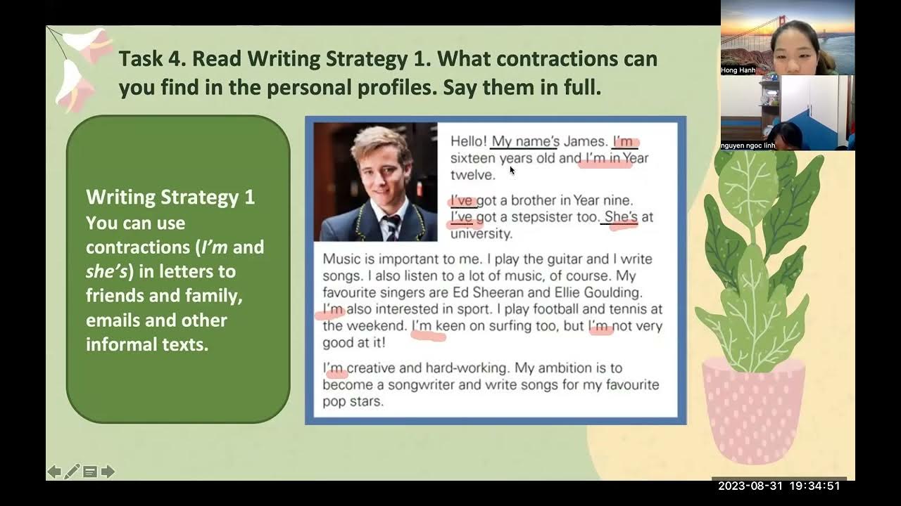 PK2305124 - 310823 - Solutions Elementary - Unit 1: Family and friends- F: Writing - Part 2 ...