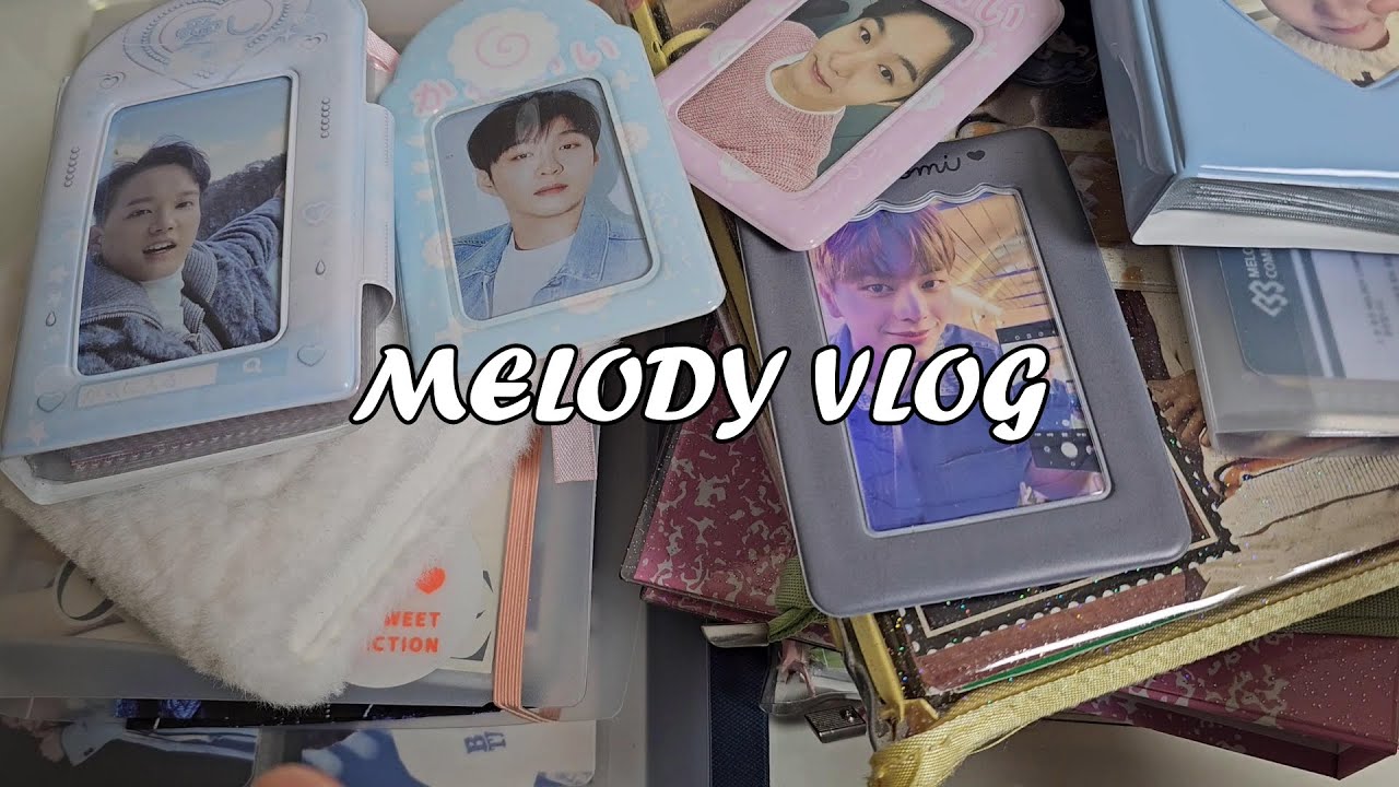 멜로디 브이로그 비투비 바인더 소개💙 컵홀더 스크랩 비공굿 정리 포카 바인더 콜렉트북 굿슈머 3포켓