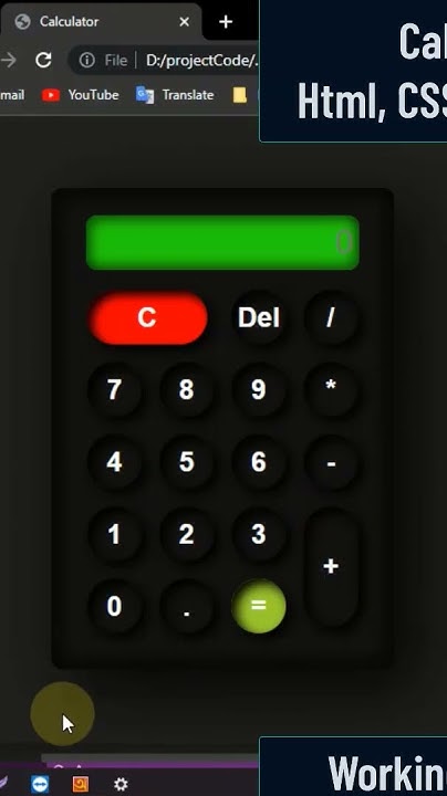 Calculator html CSS javascript | Calculator working js #calculator #shorts - YouTube