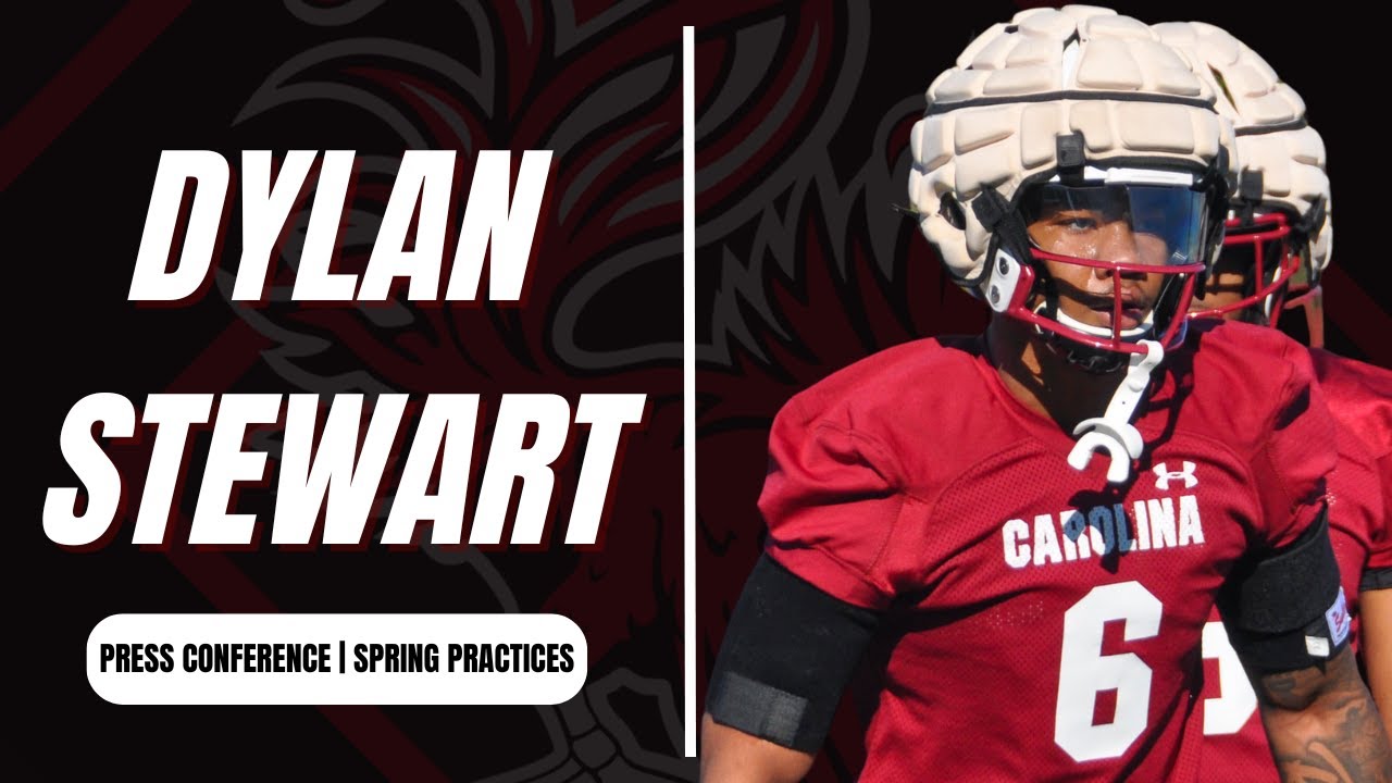 EDGE Dylan Stewart spring football press conference | South Carolina ...