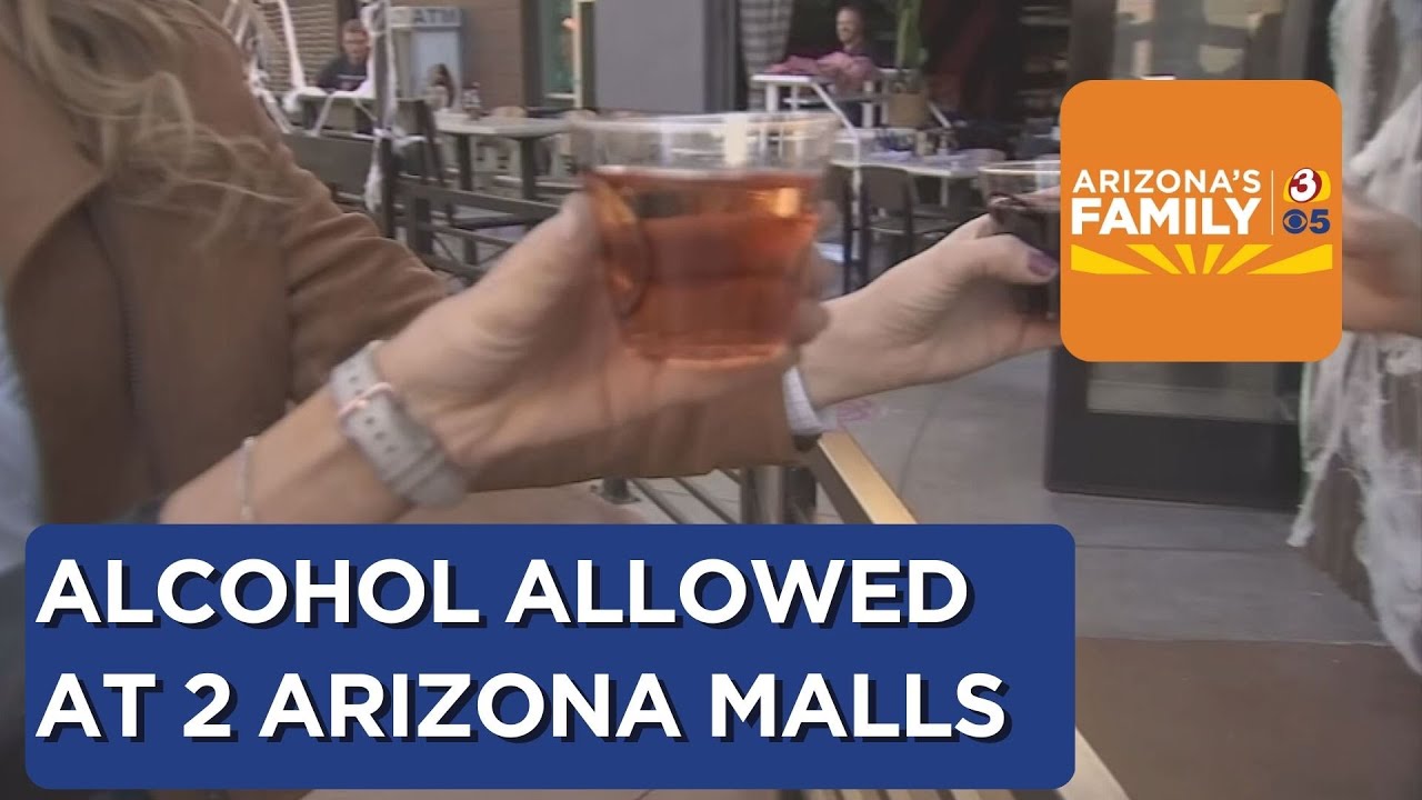 New law will allow alcohol while shopping at two Arizona malls - YouTube