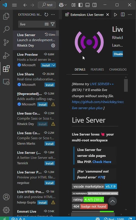 Fix Visual Studio Live Server Error - YouTube