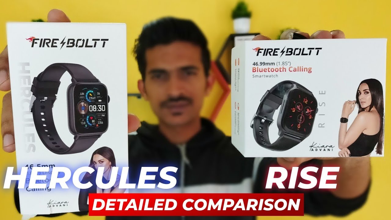 Fire Boltt Hercules Vs Fire Boltt Rise 🔥Detailed Comparison⚡ fire boltt ...