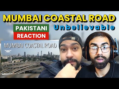 PAKISTANI REACTION | MUMBAI COASTAL ROAD DRONE - YouTube