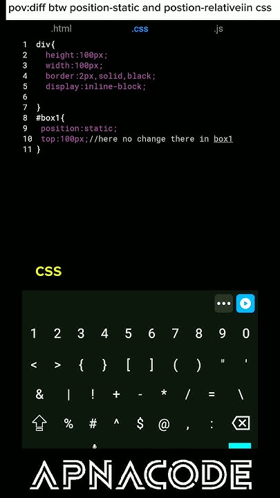 diff btw position-static and position-relative in css #apnacode #coding #learncodeonline #css ...