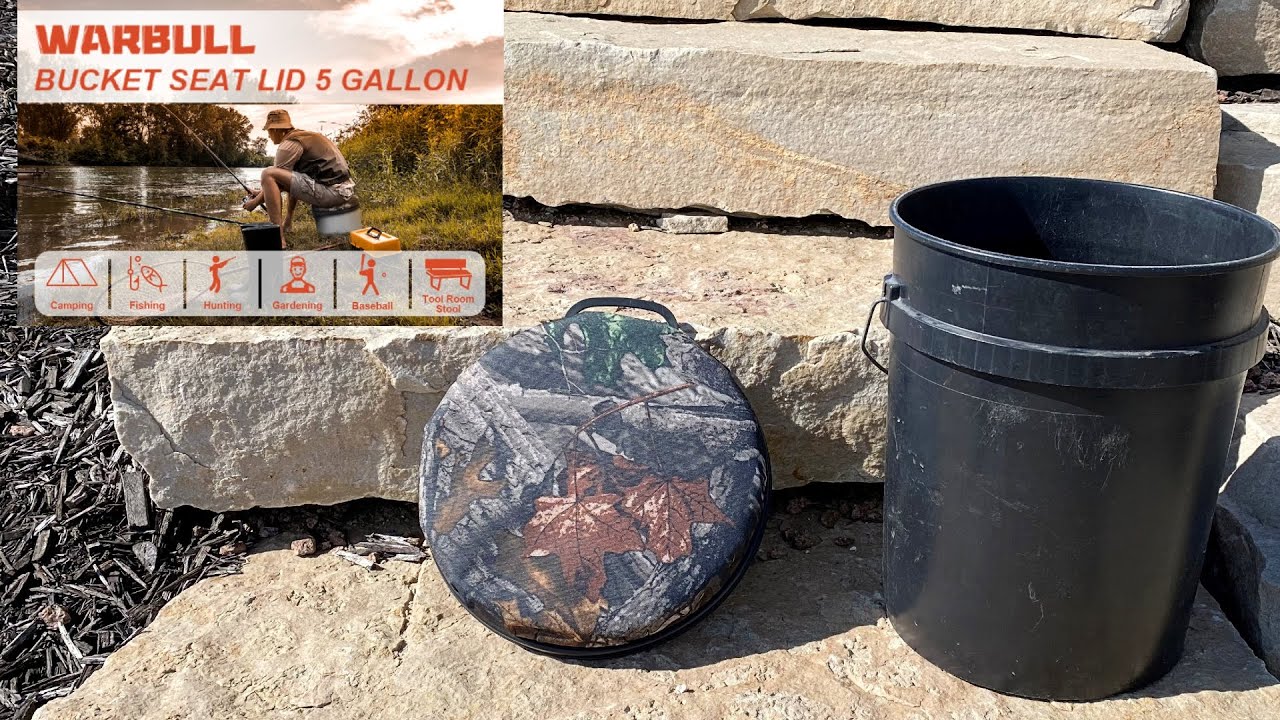 WarBull 360-Degree Swivel Bucket Cushion | Hunting, Fishing, Gardening ...