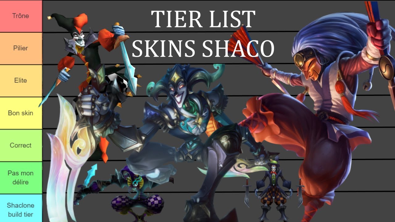 TIER LIST SKINS SHACO SAISON 13 - YouTube