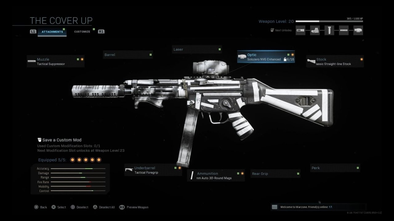 WARZONE MP5 BLUEPRINT THE COVER UP ATTACHMENTS - YouTube