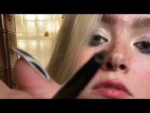 ASMR Pov - Big Sis Helps you with your Prom Makeup - Tapping, Chewing ...