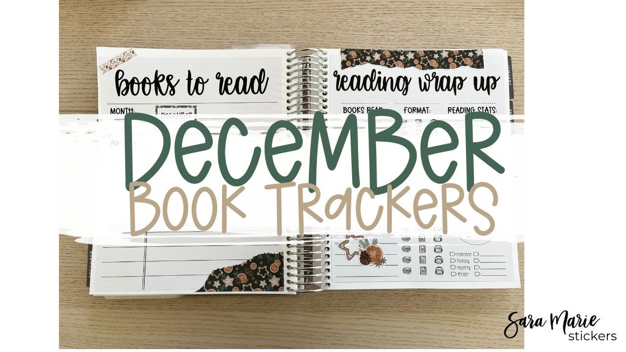 December 2023 Reading Book Trackers | Monthly | Sara Marie Stickers ...
