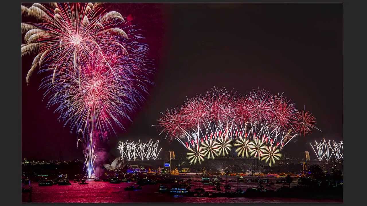 How to blend 3 fireworks photos into 1 photo - YouTube