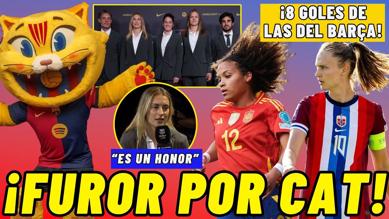 BIENVENIDA CAT 😼 ¡MASCOTA del BARÇA es FUROR! ⚽ RESUMEN SELECCIONES ...