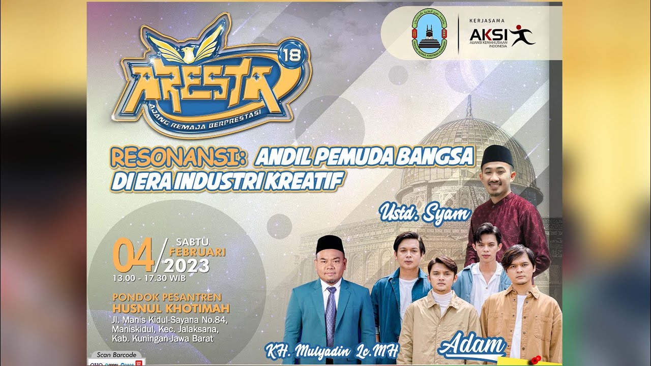 KONSER AMAL ARESTA 18 BERSAMA ADAM MUSIK - YouTube