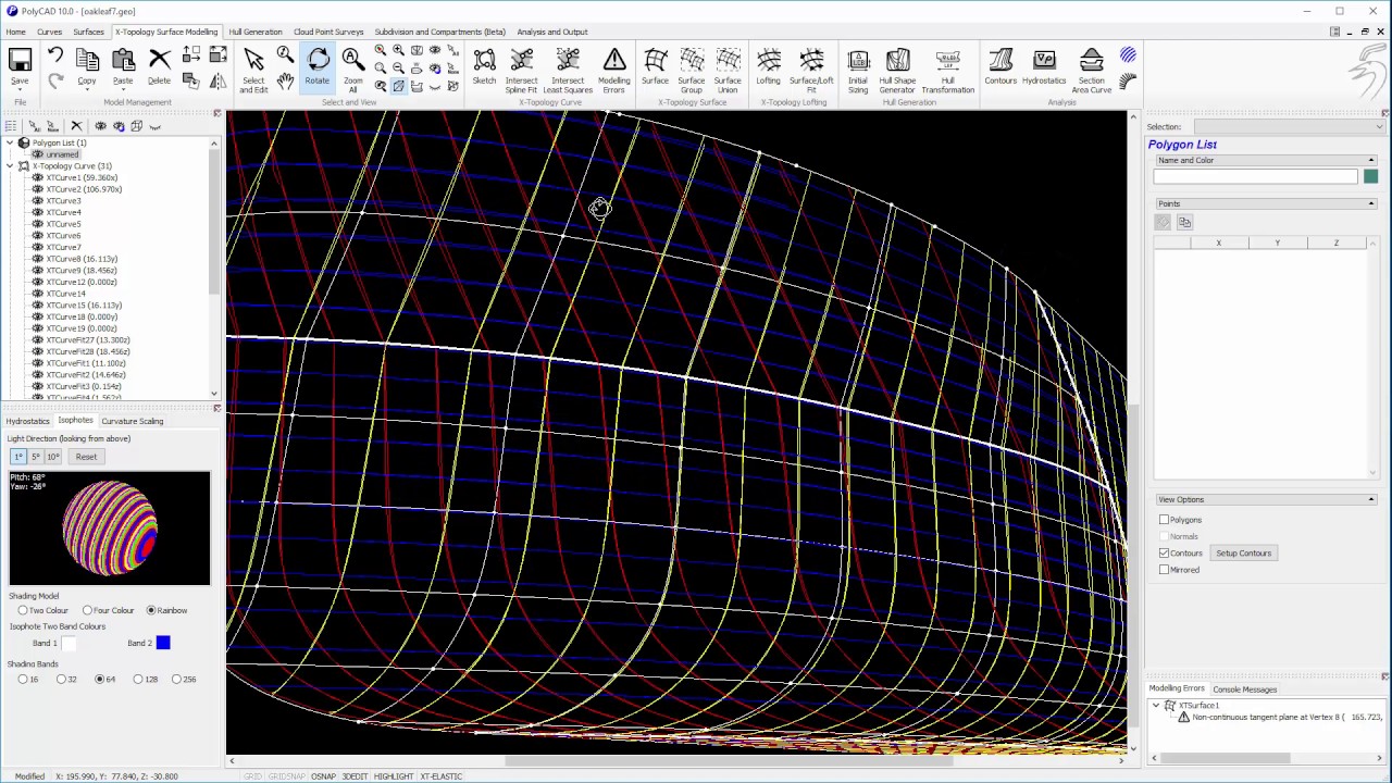 PolyCAD: X Topology Curve Fitting - Rebuilding a Hull Surface - YouTube