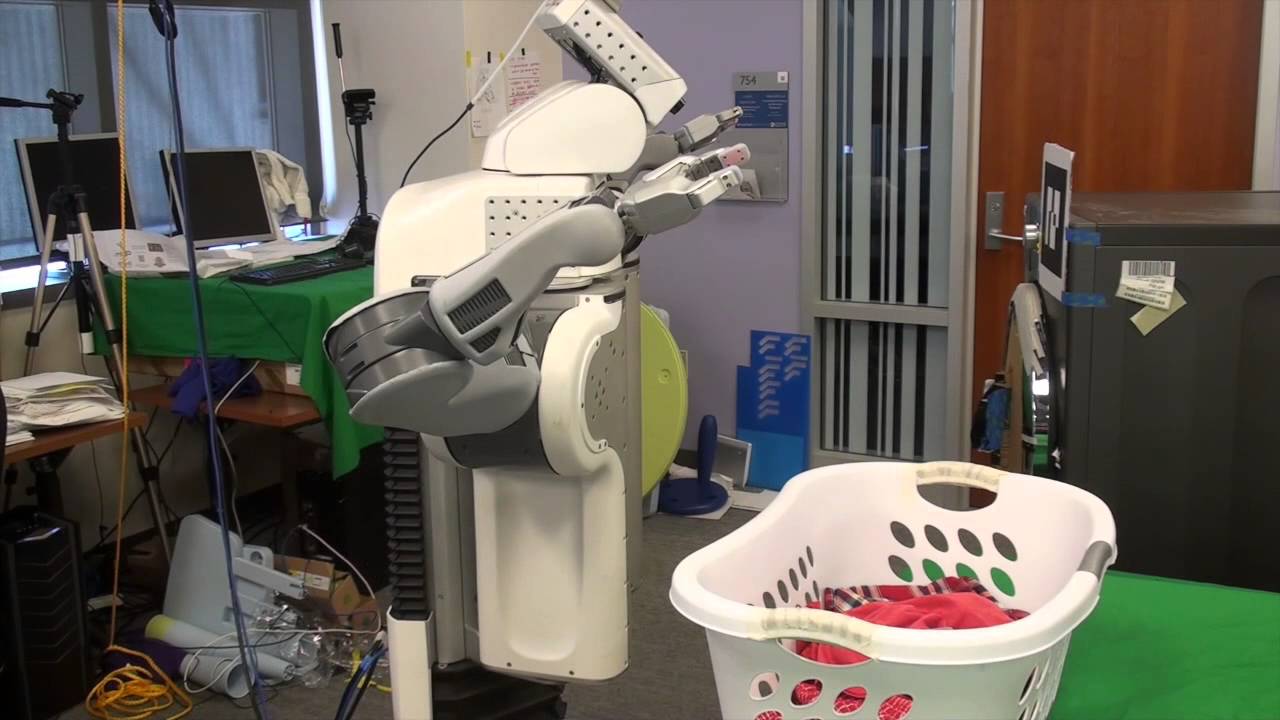 Autonomous robot doing laundry - YouTube