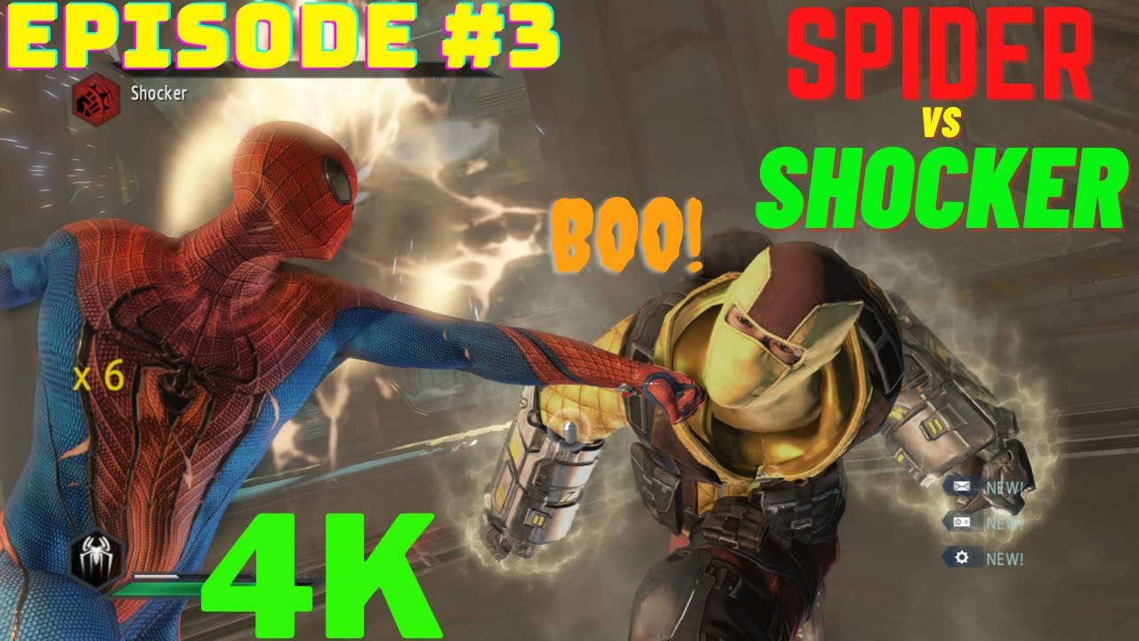 Spider Man Vs Shocker | The Amazing Spider Man 2 | 4K 60FPS |4K Ultra ...