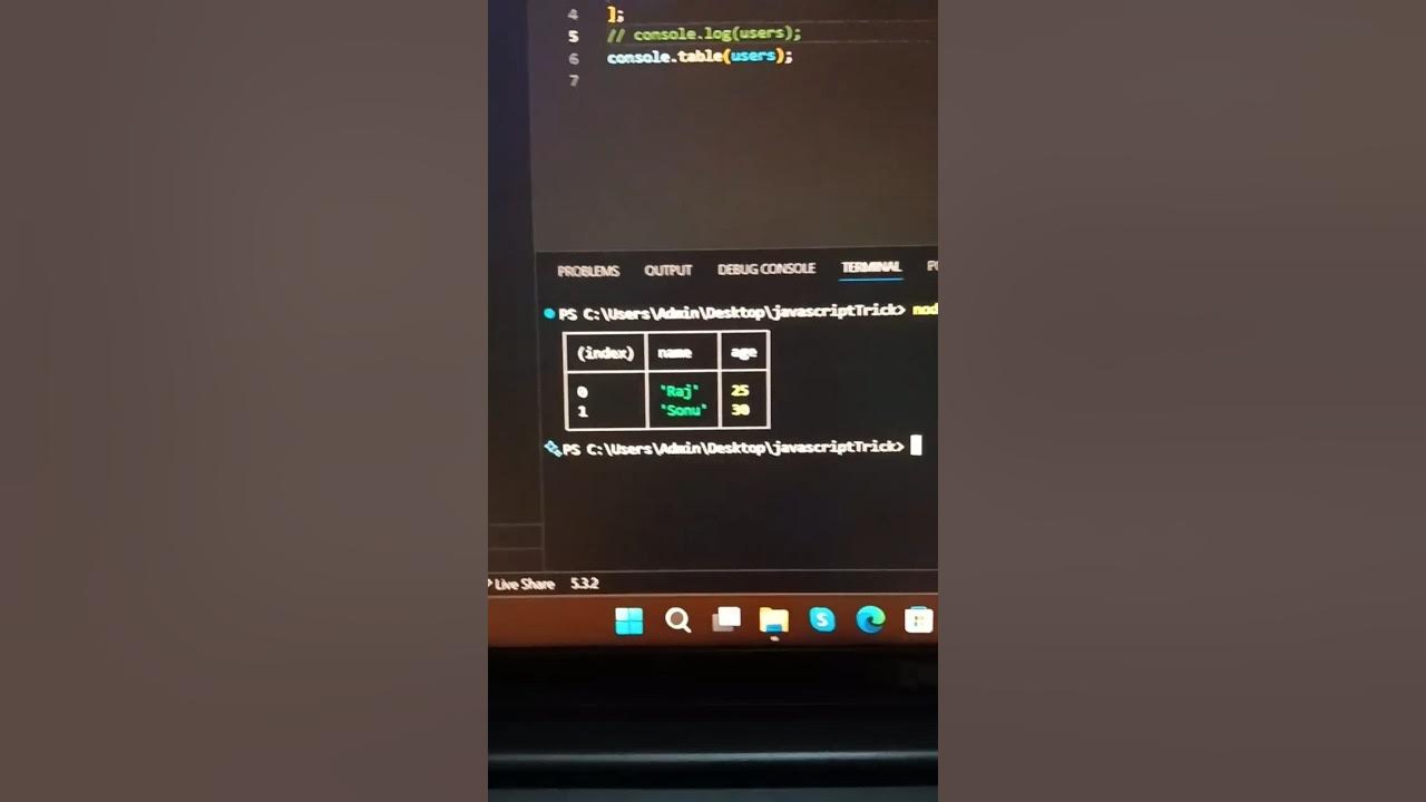 🔥 "console.log vs console.table – Developer Trick You Didn't Know!" - YouTube